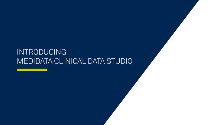 Medidata Clinical Data Studio Intro Video | Medidata Solutions